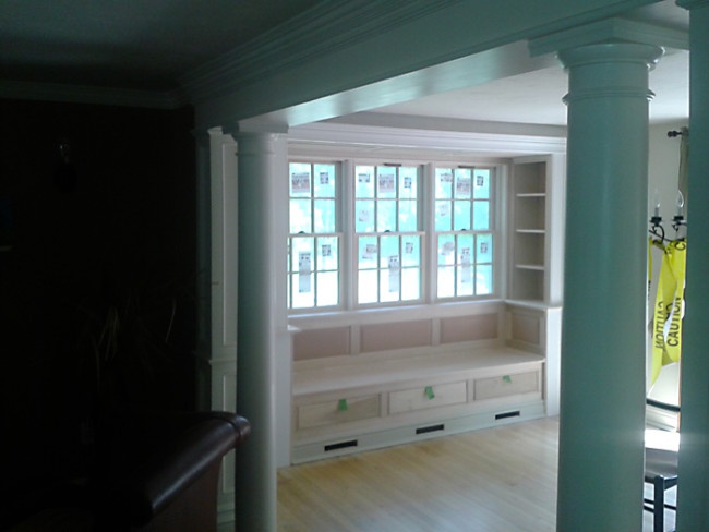 Custom Bay Window Seat with Built-Ins | Colony Home Improvement